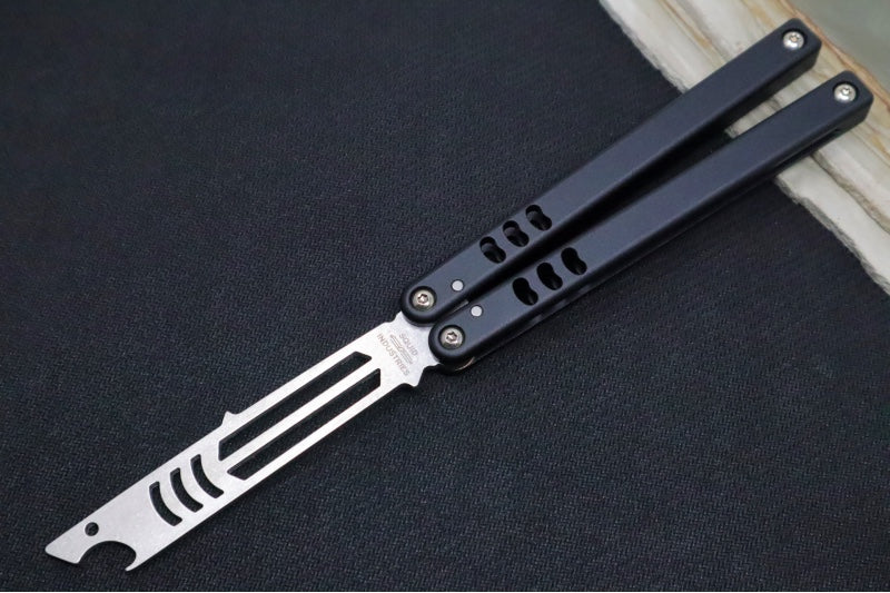 Squid Industries Mako V4.5 Balisong Trainer - Black Anodized Aluminum ...