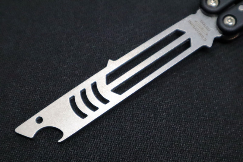 Squid Industries Mako V4.5 Balisong Trainer - Black Anodized Aluminum ...