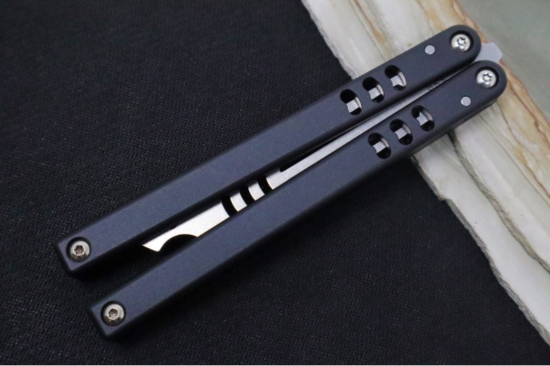 Squid Industries Mako V4.5 Balisong Trainer - Black Anodized Aluminum ...
