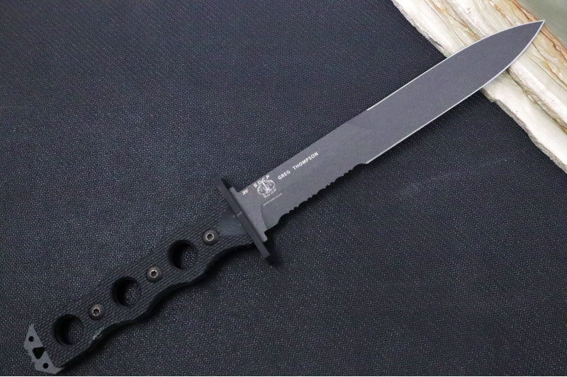 Benchmade 185SBK SOCP Fixed Blade - Dagger Blade with Serrates / Cobalt ...