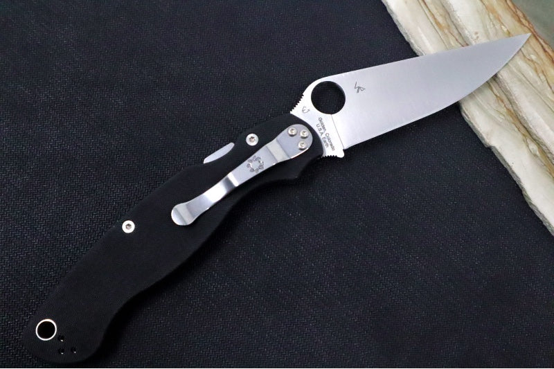 Spyderco Military 2 - CPM-S30V Steel / Satin Blade / Black G-10 Handle ...