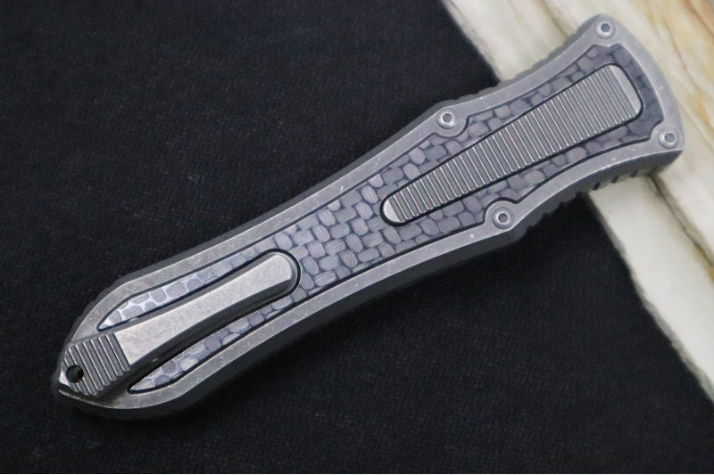 Hawk Knife Designs Deadlock Model C OTF - Stonewashed Titanium Handle ...