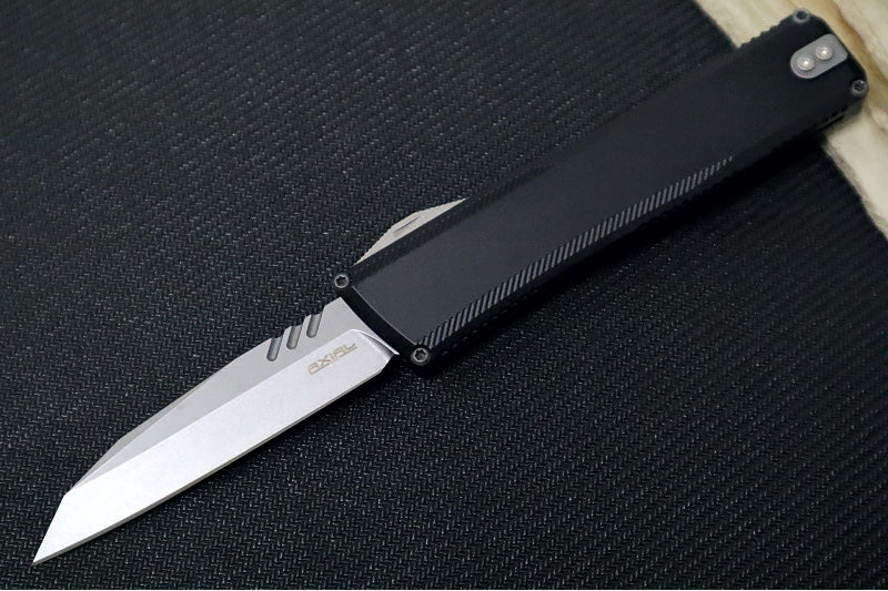 Axial Knives SHIFT V_3 OTF - Black Anodized Aluminum Handle & Stonewas ...