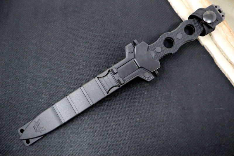 Benchmade 185BK SOCP Fixed Blade - Dagger Blade / Cobalt Black Finish ...