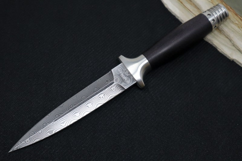 Boker MG42-Damascus - IronWood Handle / Chad Nichols Raindrop Damascus ...