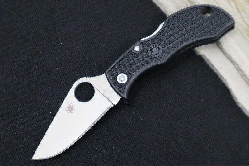 Spyderco ManBug- Black FRN Handle / VG10 Leaf Plain Edge Blade MBKP ...